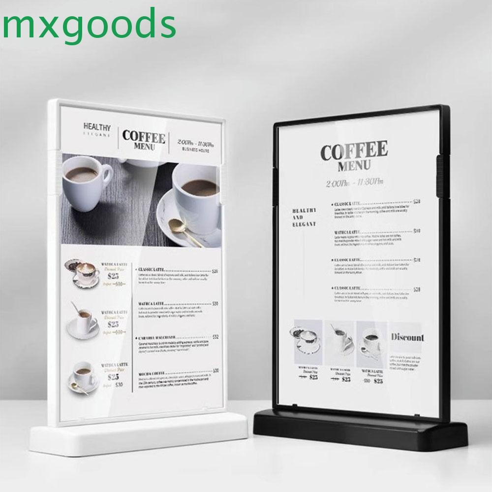 MXGOODS Acrylic Sign Holders, A4 a5 a6 Plastic Menu Display Stand, Ad ...