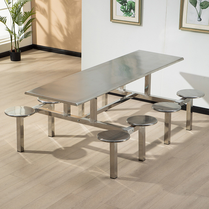Thickened Stainless Steel Dining Table School Student Canteen ...