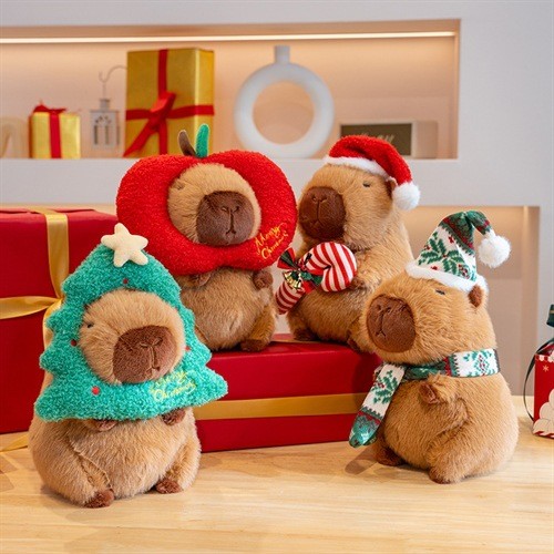 Christmas Capybara Doll Cute Plush Toy Christmas Gifts | Shopee Philippines