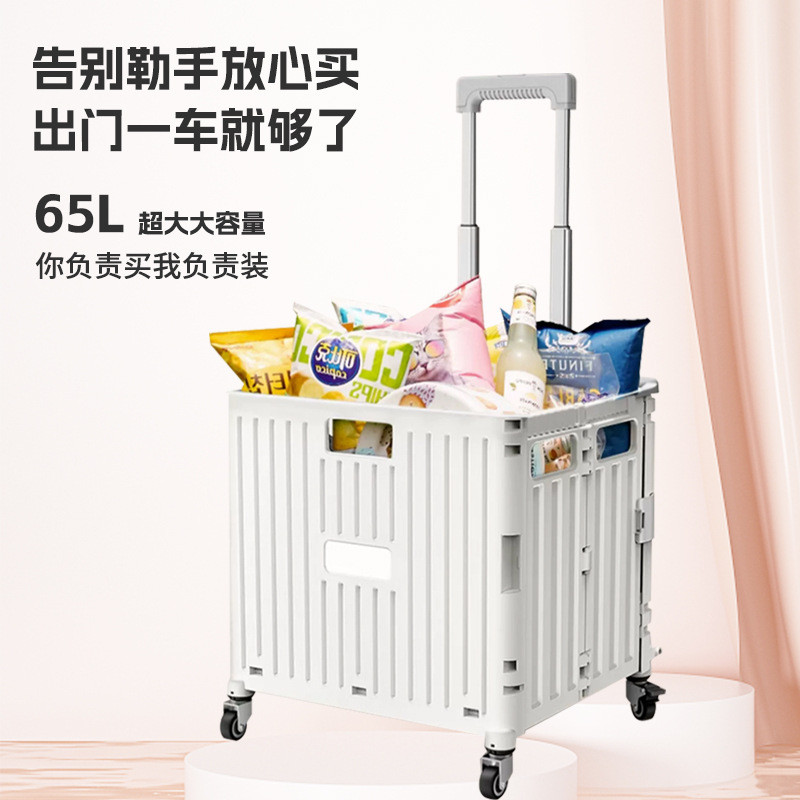 Foldable Shopping Cart Trolley Express Cart Mobile/Portable Shopping ...