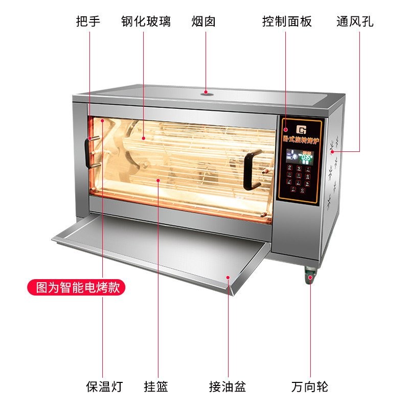 Commercial Large Horizontal Fully Automatic Chicken Roaster Electric ...