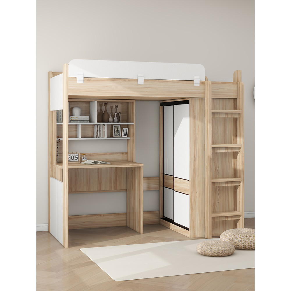 [Can be shipped to Hong Kong]Bunk Bed with Desk and Wardrobe ...