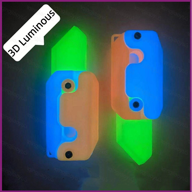 HQ3 Luminous 3d Print Gravity Radish Knife Toys for Kid Stress Relief ...