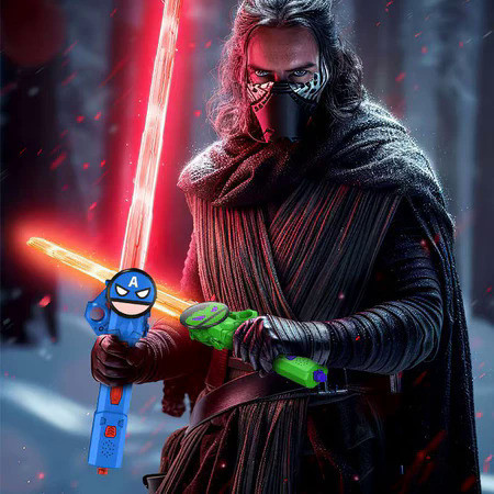 Star Wars Lightsaber Sound Effect Flash Stick Laser Double Sword Toy ...