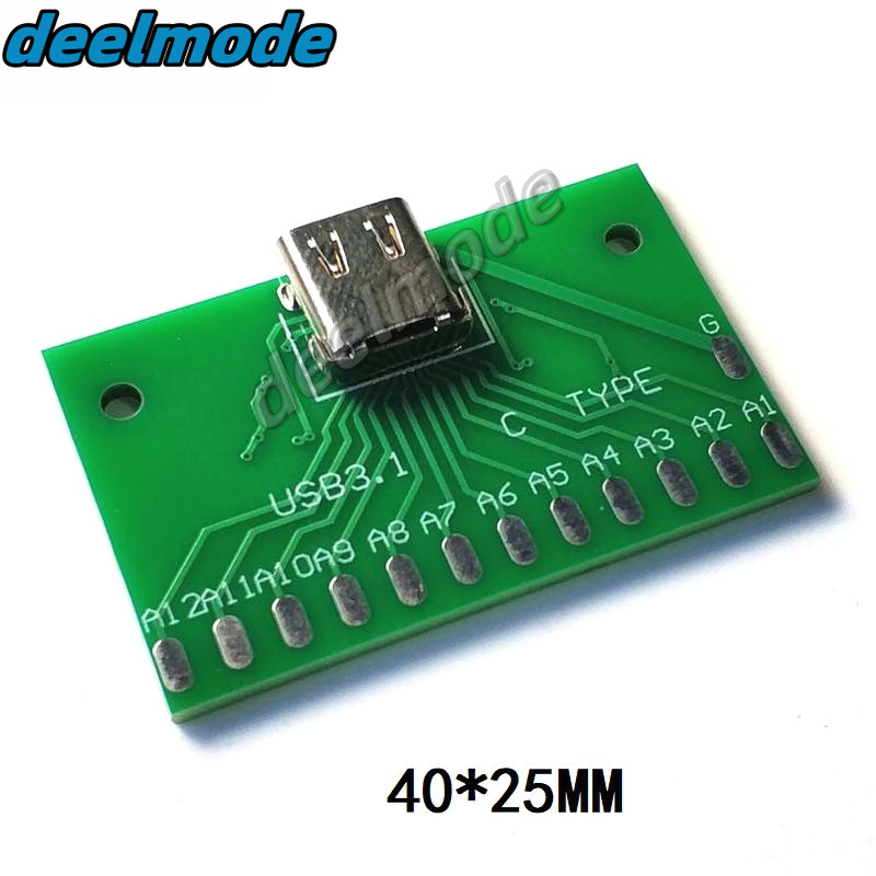1pcs TYPE-C USB Test Board USB 3.1 with PCB Connector Adapter Board for ...