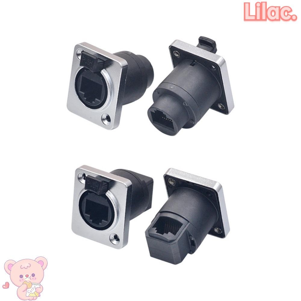 LILAC RJ45 Connector, with Rubber Cover D Type Panel Mount Socket RJ45 ...