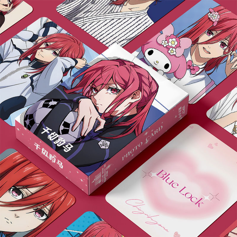 50-92pcs Manga Manhwa Blue Lock Chigiri Hyoma Laser Holographic Lomo ...