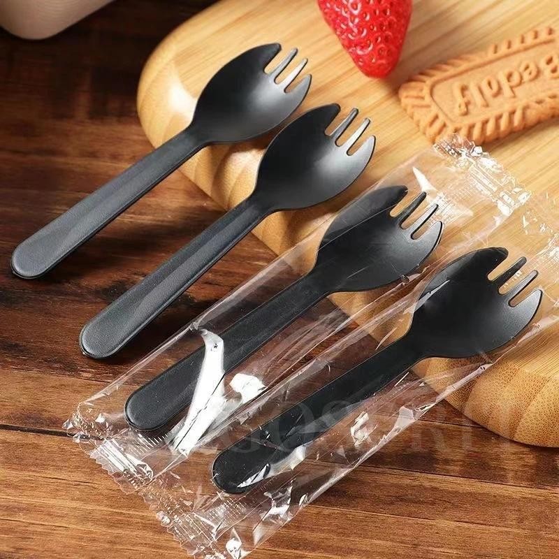 100pcs Sfork Fork Spoon For Dessert Cake Fork Disposable Utensils ...