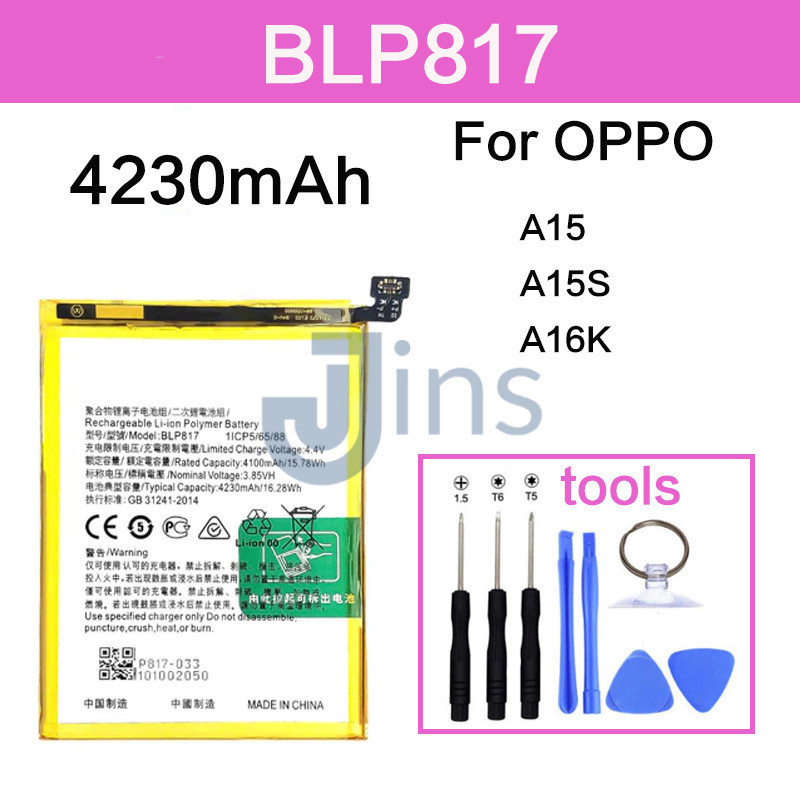 OPPO A15/A15S BLP817 Battery for Replacement Battery With tools ...