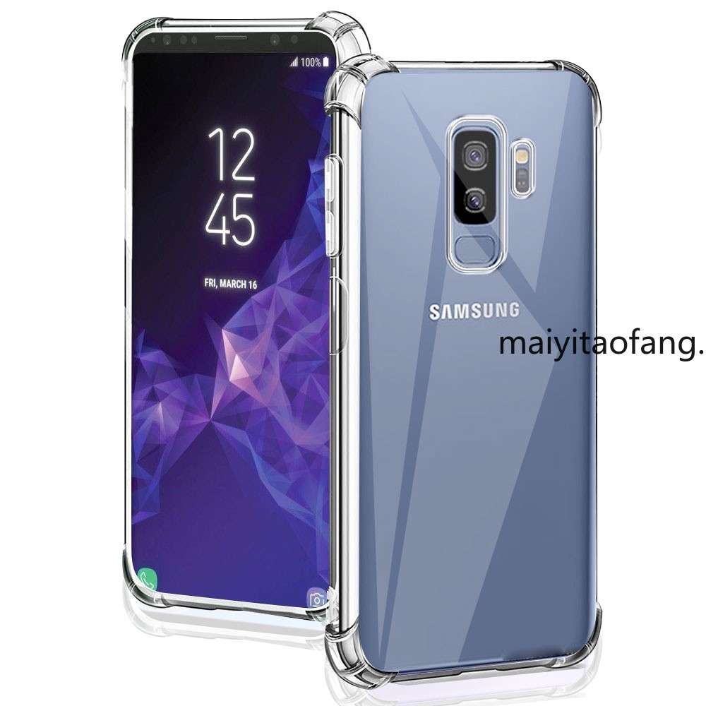 For Samsung Galaxy S9 Plus Case Clear Shockproof Silicone Soft Cover ...