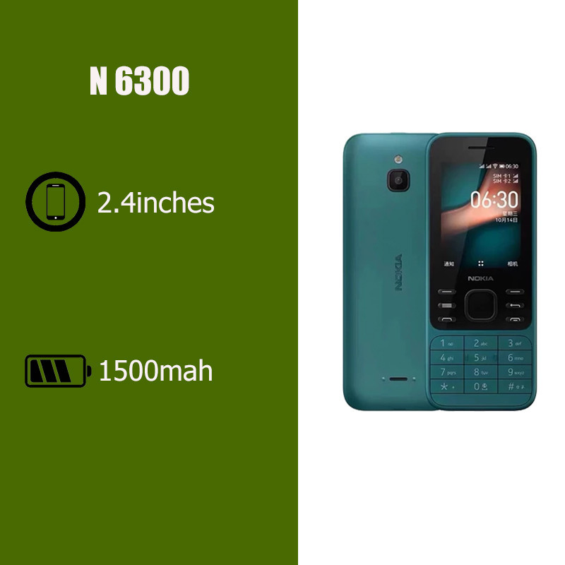Nokia 6300 Original 4G Keyboard Phone Basic Phone Dual SIM Android Type ...