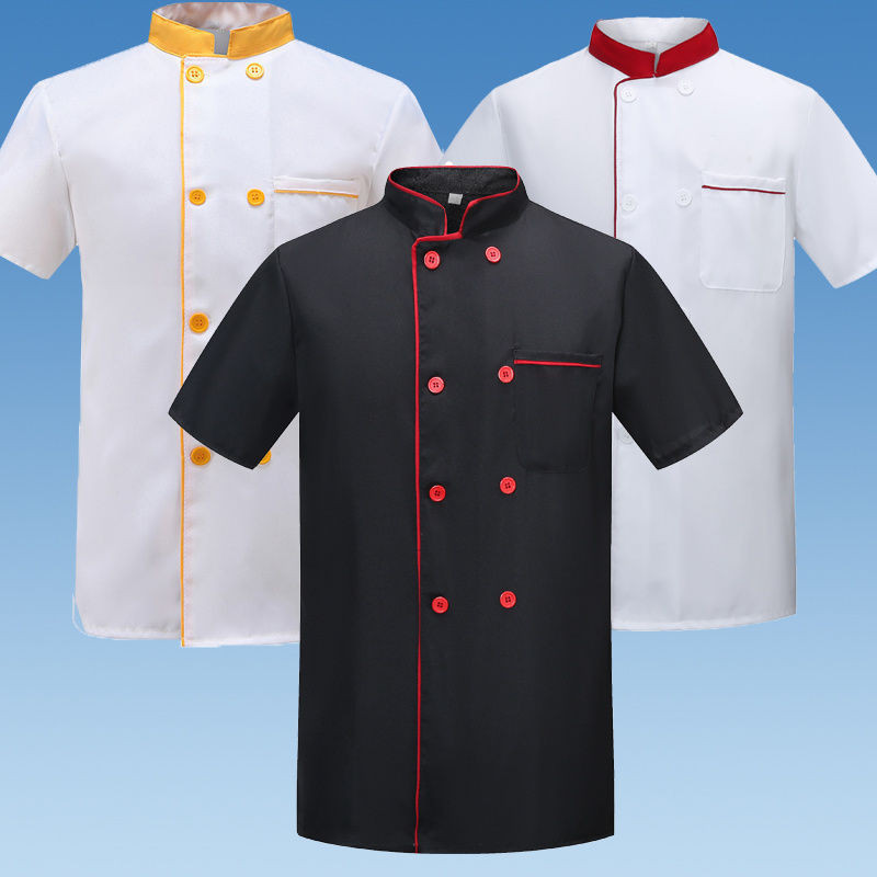 Chef Uniform Men Women Short Sleeve Chefs Uniform Chef Jacket Waiter ...
