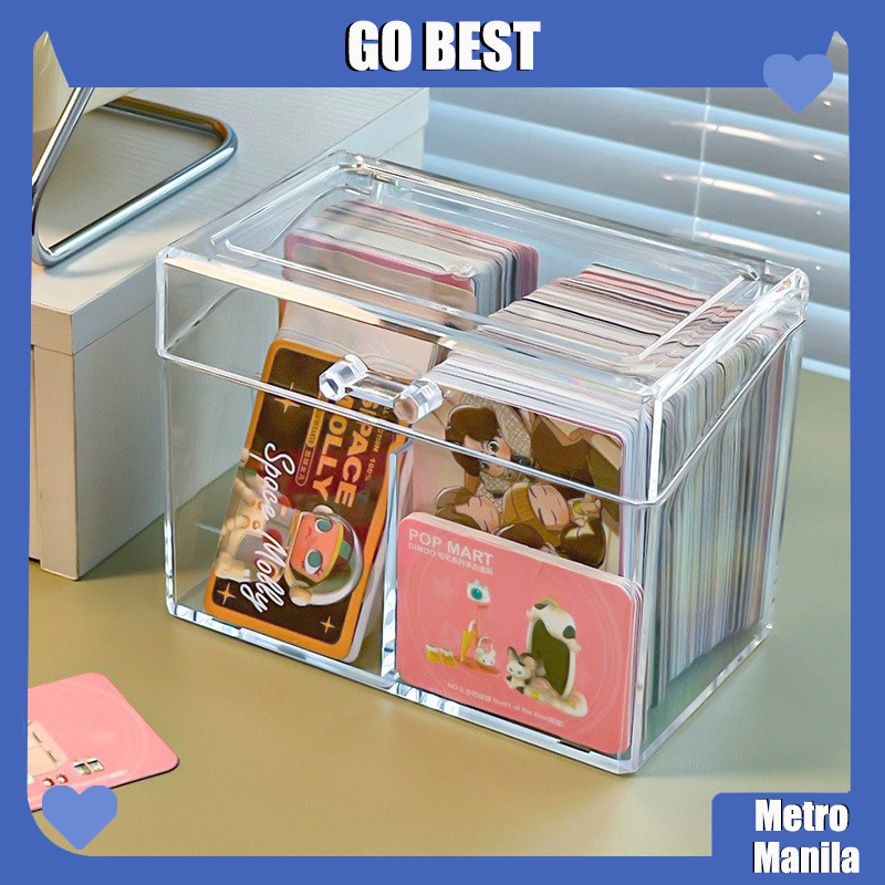 1/2 Grid Postcard Images Storage Box Acrylic Box Card Organizer Card ...