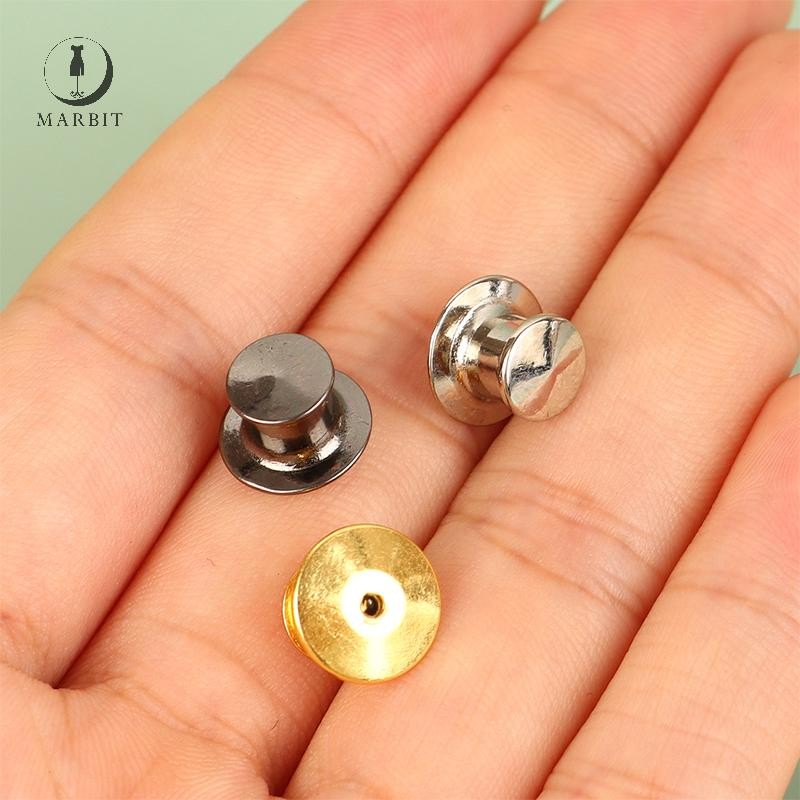 Marbit 10Pcs Gun Black Metal Locking Pin Backs For DIY Brooch Badge ...