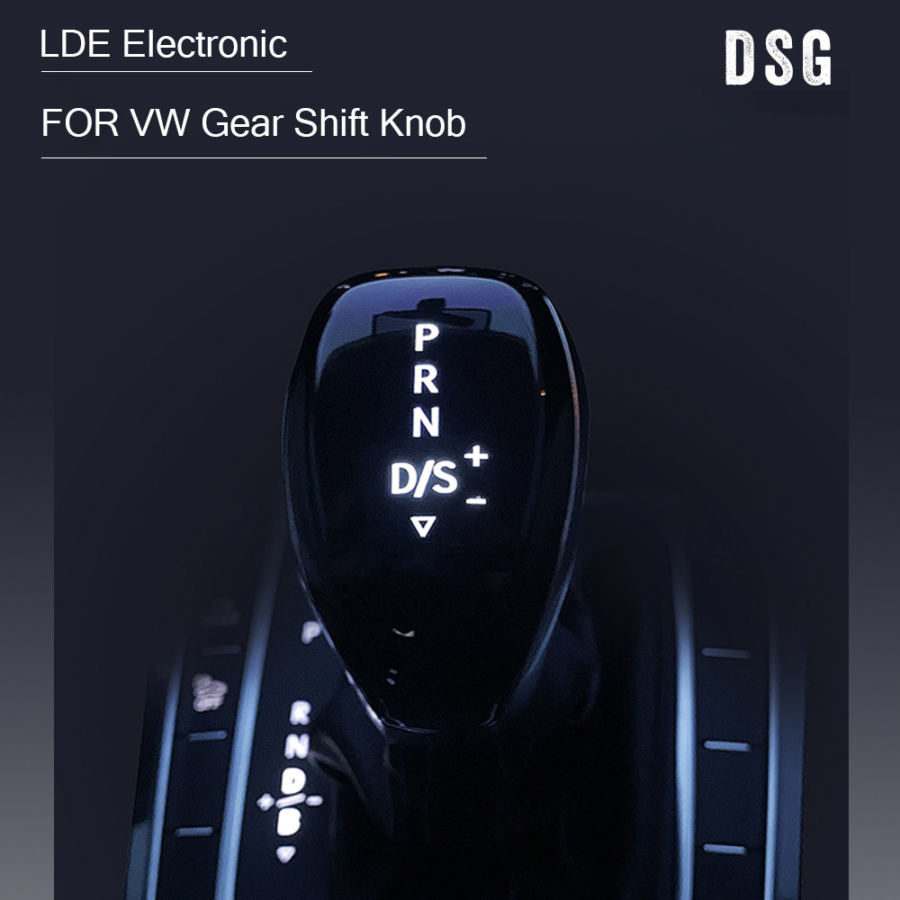 LED Synchronize Display Electronic Gear Shift Knob For VW golf 7 passat ...