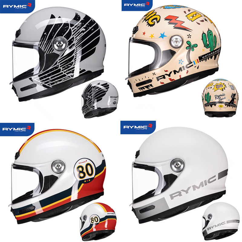 RYMIC V80 Retro Cruise Helmet Motorcycle Full Helmet | Shopee Philippines