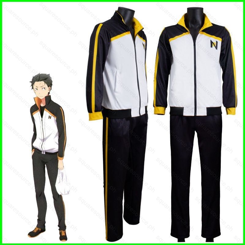 SQA Re:Zero Natsuki Subaru Cosplay Jacket Pants Sportwear Anime Costume ...