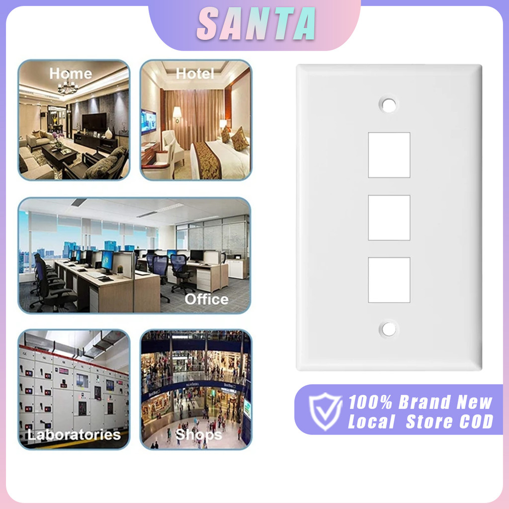 Keystone Jack Wall Plate Low Profile Ethernet WallPlate Single Gang ...