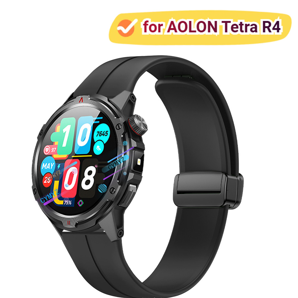 for AOLON Tetra R4 strap Silicone strap for AOLON Tetra R4 Smart watch ...