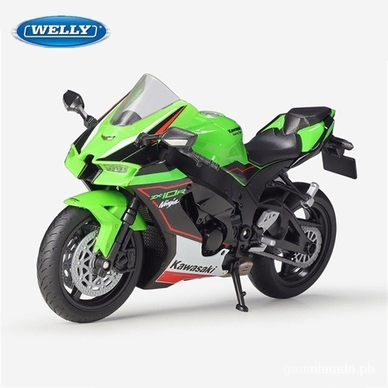 WELLY 1:12 Kawasaki Ninja ZX-10R Heavy Locomoti Alloy Motorcycle Model ...