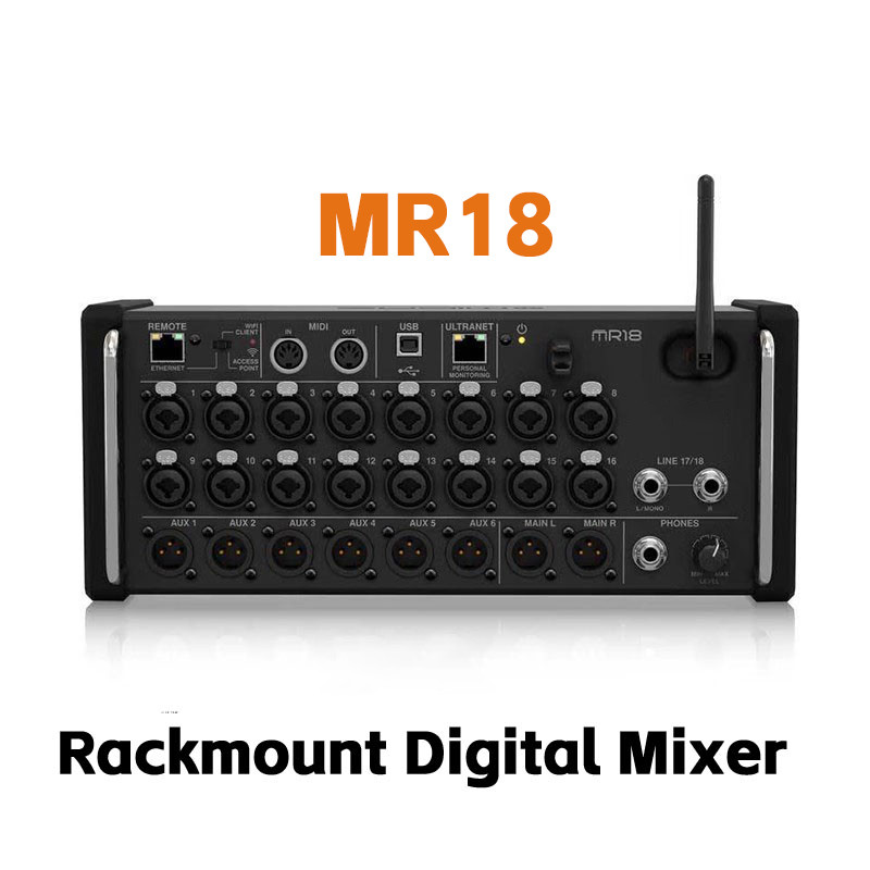 Air 1:1 MR18 Rack Mount Professional Digital Mixer Built-in Wifi DSP ...