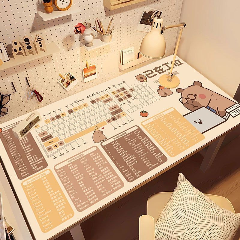 Kapibara Leather Pad Boys Girls Cute Cartoon Customized Office Keyboard ...