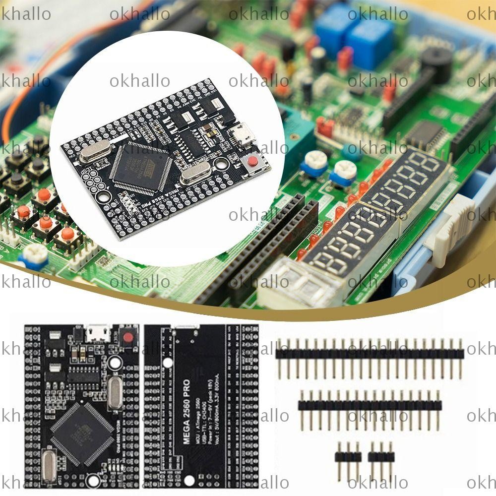 OKHALLO Mega 2560 Board, CH340G ATmega2560 Electronic Development Board, Embed USB Type-C ...