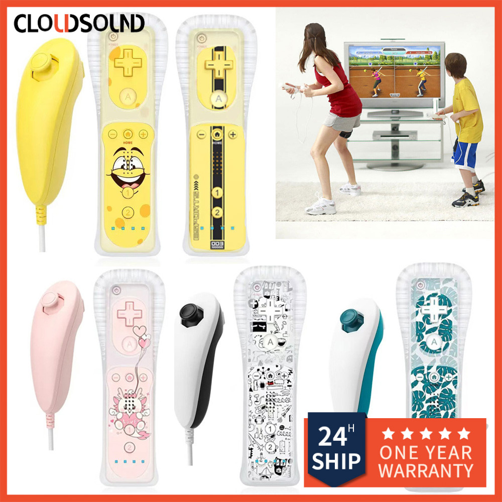 Built in Motion Plus Remote Controller & Nunchuck for Nintendo Wii Wii ...