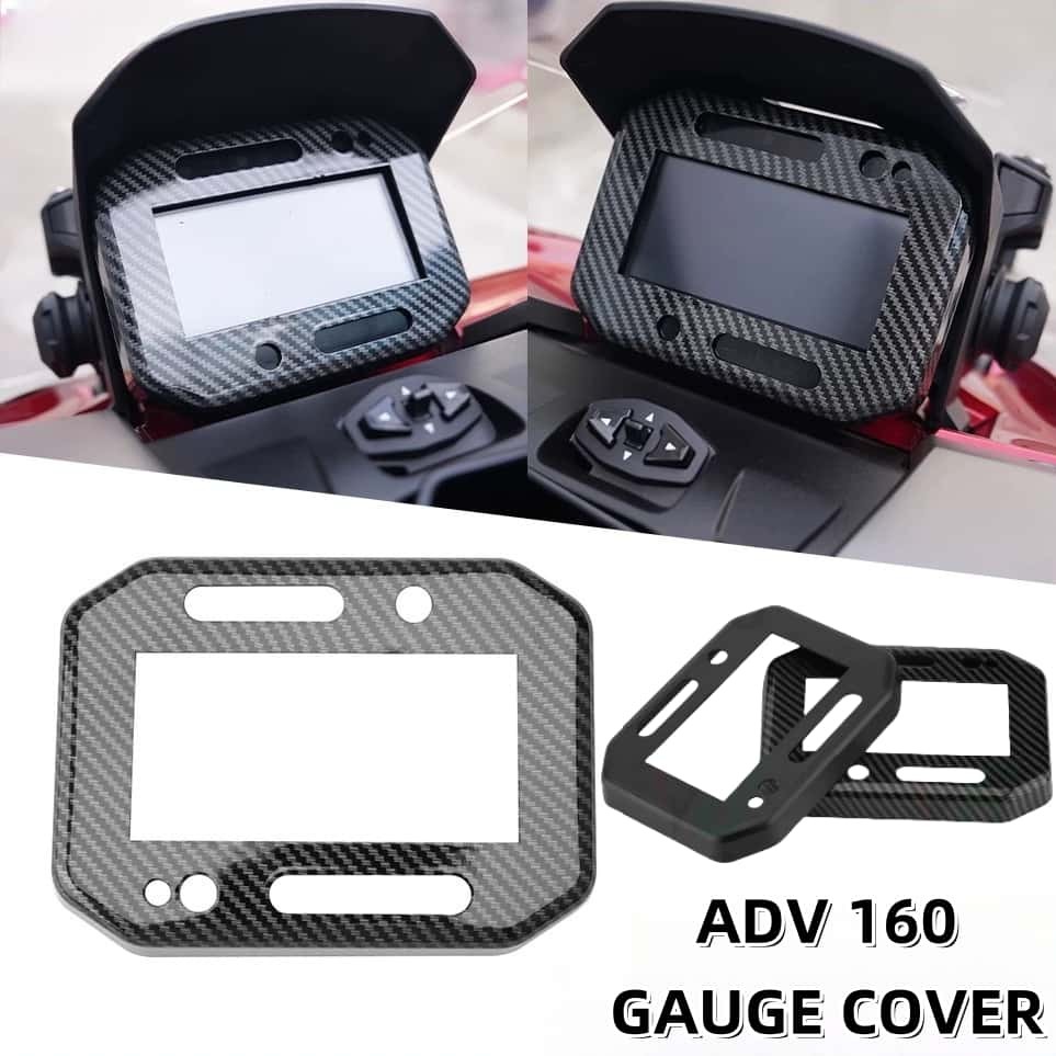 HONDA ADV 160 SPEEDMETER GAUGE PANEL COVER GLOSSY FORGED CARBON FOR ...