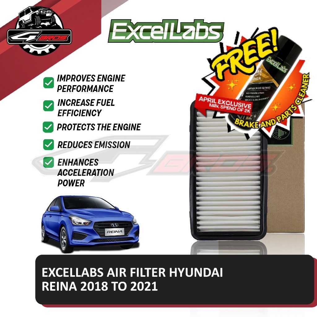 Excellabs Air Filter for Hyundai Reina 2018 to 2021 (28113-4X000 ...