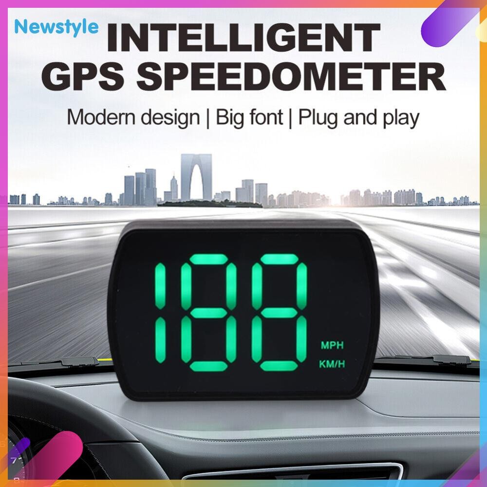 Universal Digital Car GPS Speedometer HUD Head Up Display Big Font ...