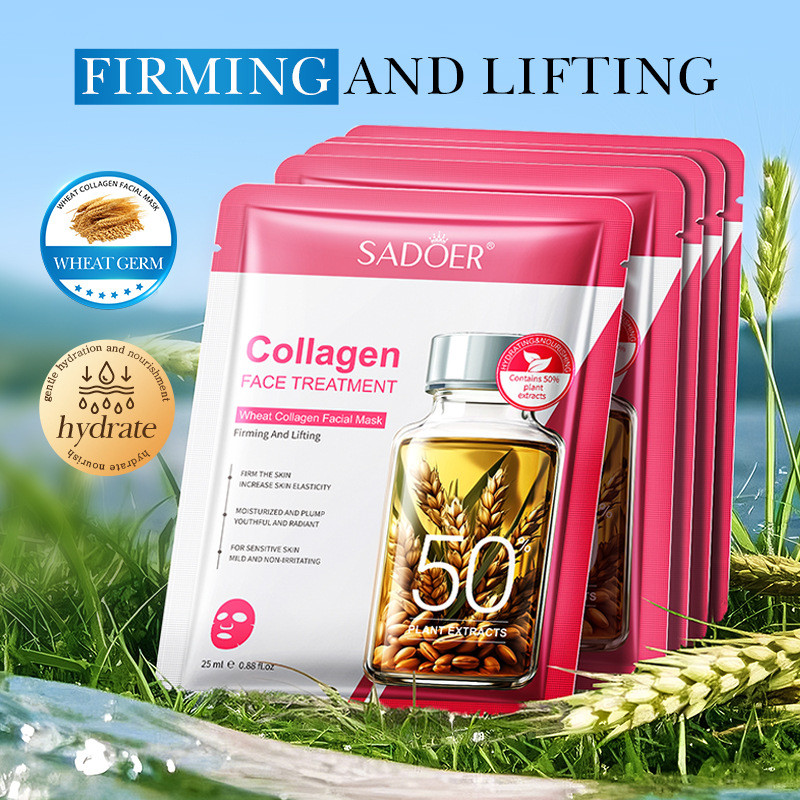 SADOER Collagen Mask 10 Piece Pack - Moisturizing and Hydrating ...