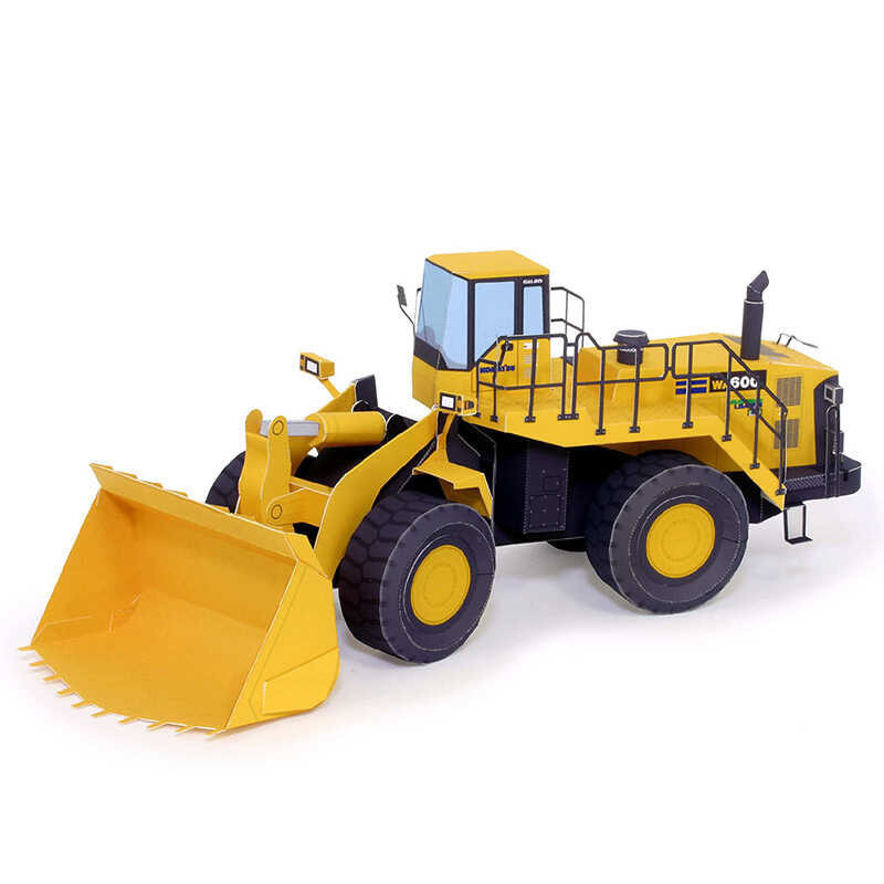 Bulldozer Wheel Loader Tractor Folding Handmade 3D Paper Model DIY ...