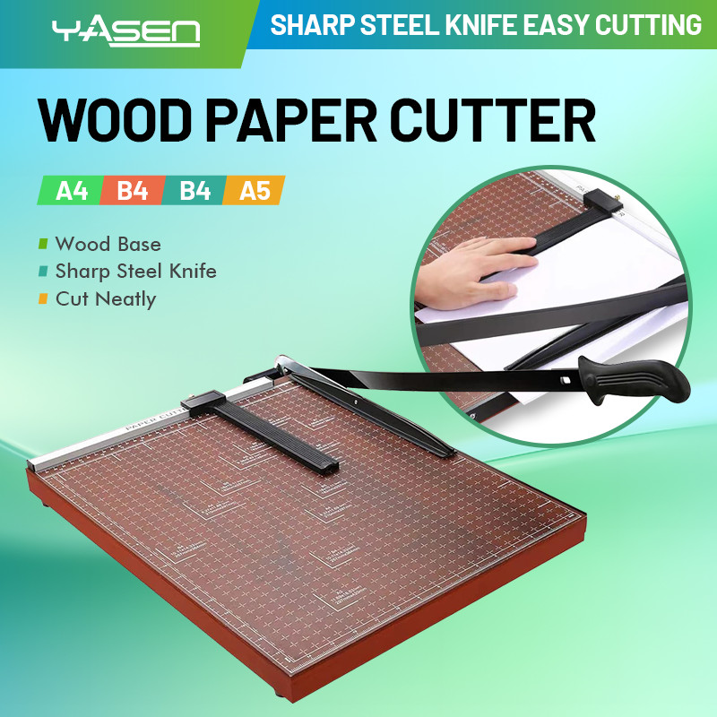 Wood Paper Cutter 12-Sheet Capacity Heavy-Duty Cutter Na May Adjustable ...