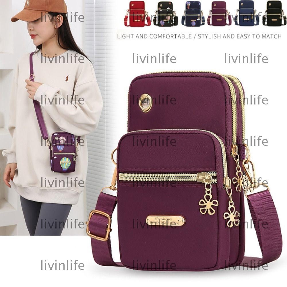 LIVINLIFE Shoulder Bag, Multifunctional Crossbody Bag Mobile Phone Bag ...