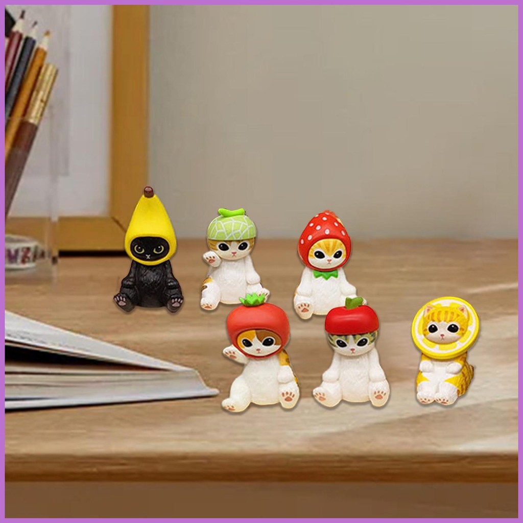 Cartoon Model Figure Collectible Animal Figure Toys Portable Cat Statue ...