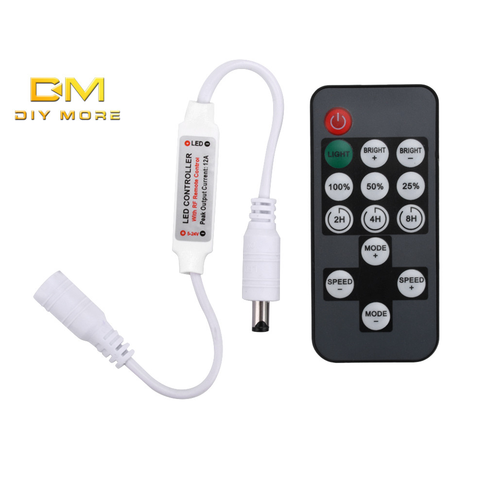 DIYMORE 5-12V 14 Keys Monochrome Controller Intelligent dc Head Rf ...