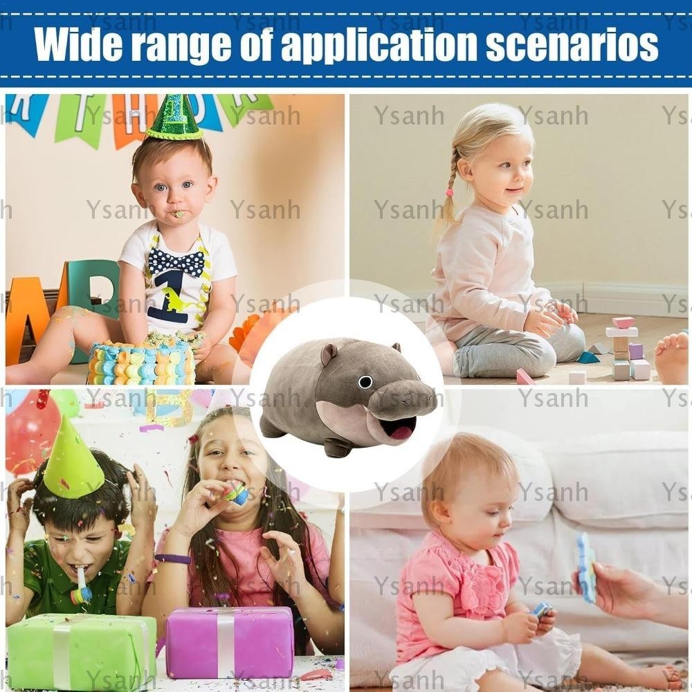 YSANH Moo Deng Plush Toys, Hugable Soft Moo Deng Hippo Plush, Cartoon ...