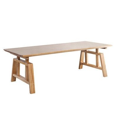 Simple Solid Wood Rectangular Office Table and Chair Combination ...