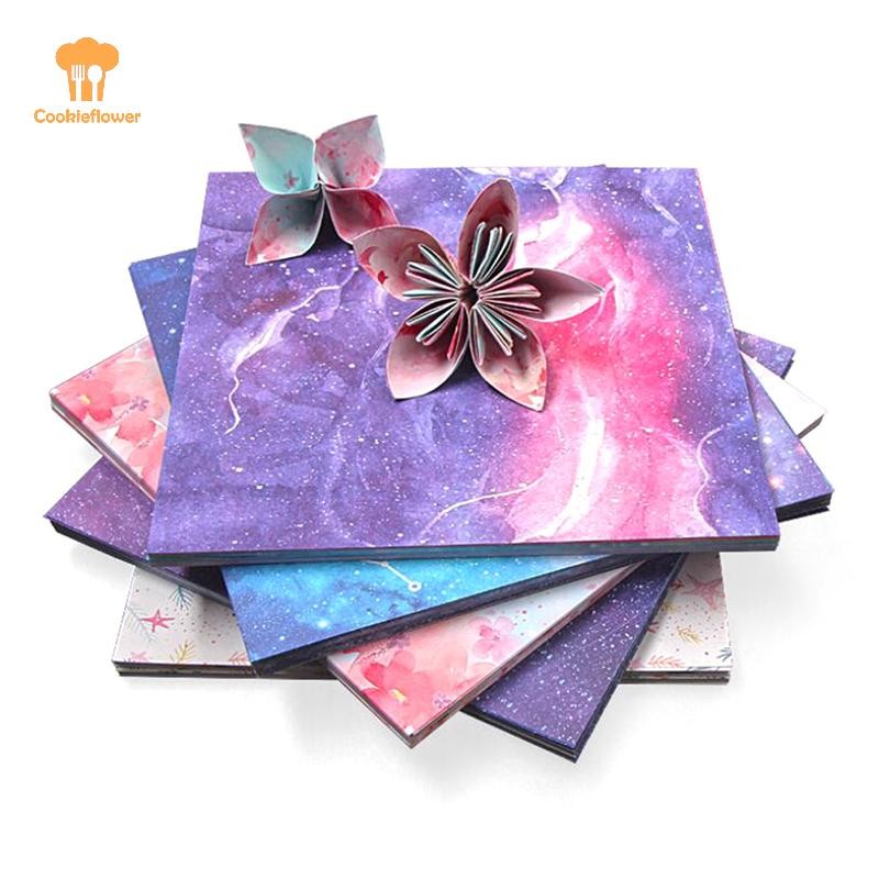 CKFR 60/65Pcs Space Star Flower Origami Paper Double Sided Folding DIY ...