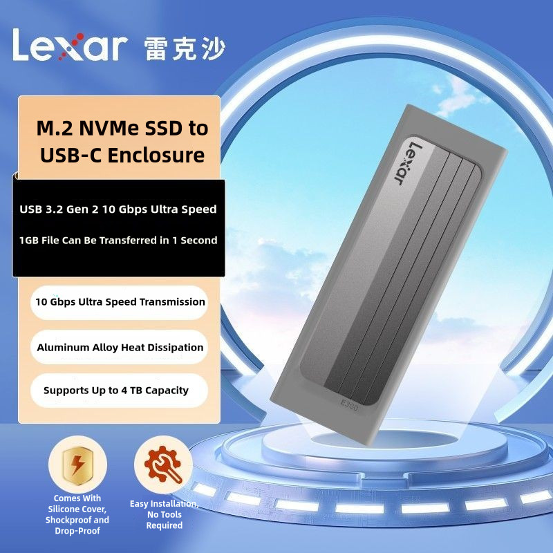 Lexar E300 E350 M.2 SSD to USB-C Enclosure NVMe NGFF/SATA | Shopee ...