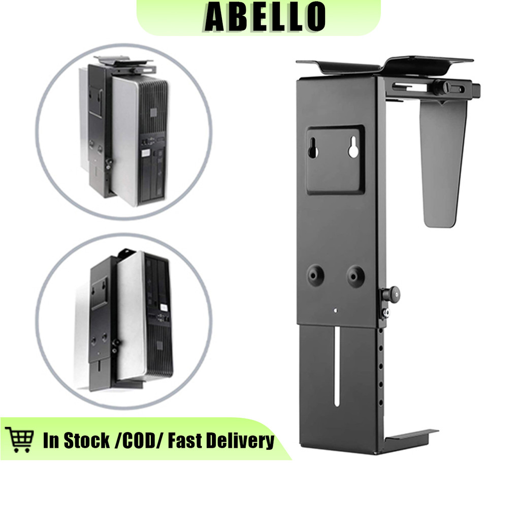 CPU Mount Adjustable Under Desk CPU Stand 360° Swivel Wall-mounted CP ...
