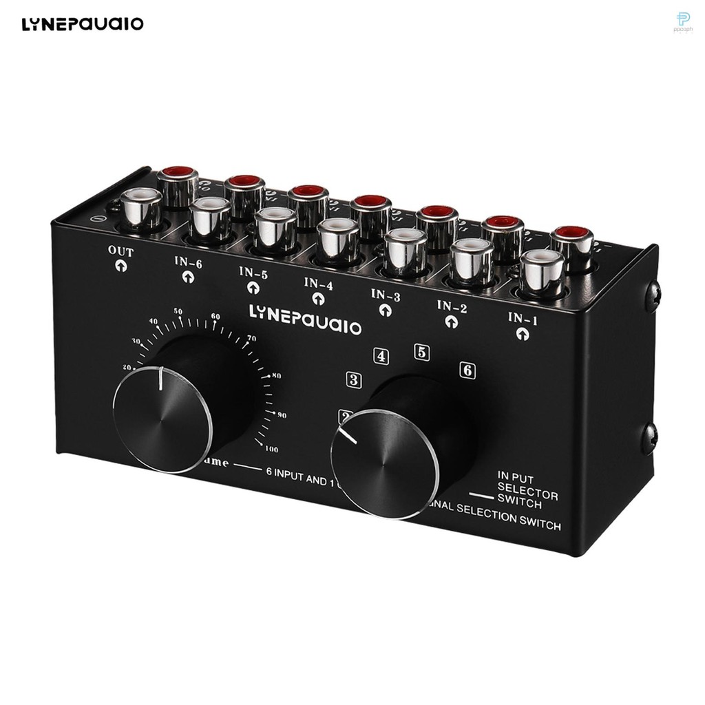 LYNEPAUAIO Audio Switcher 3.5mm Audio Input Switcher Two-way Audio Box ...