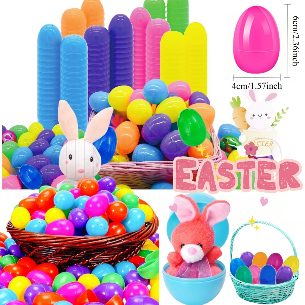 50pcs Colorful Fillable Easter Eggs Candy Gift Packaging Boxes Opening ...