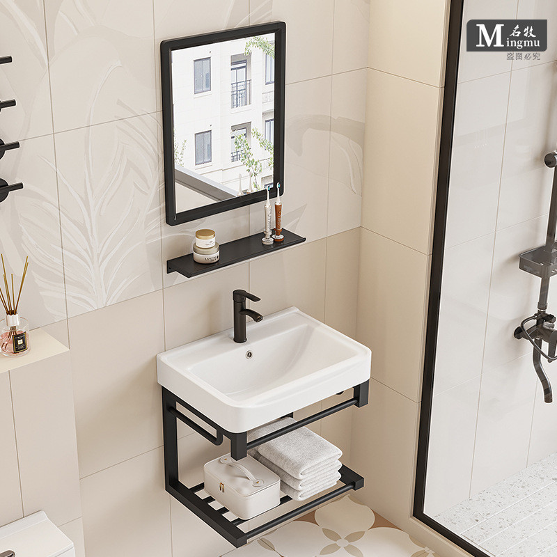 Wall bracket washbasin Small Hand Wash Basin Right Square Ceramic Basin ...