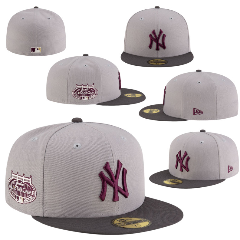 MLB New York Yankees Just Caps Graphite Maroon 59FI.F.TY Fitted Hat Big ...
