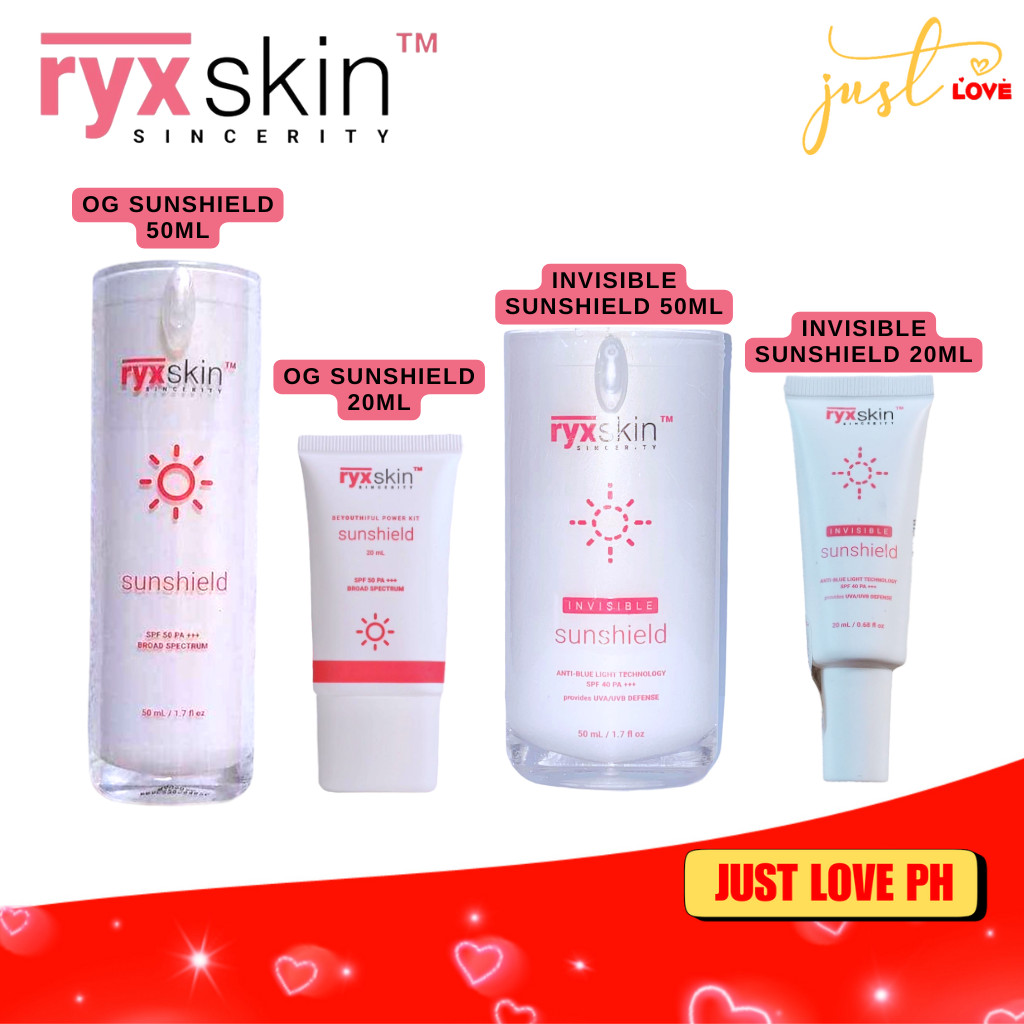 RyxSkin OG Sunshield 20ml and 50ml | RyxSkin Invisible Sunshield 20ml and 50ml | Shopee Philippines