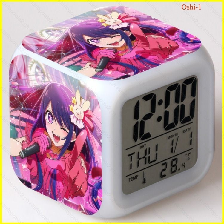 ST2 Oshi no Ko Clock Anime LED Digital Luminous Alarm Clocks 7 Color ...