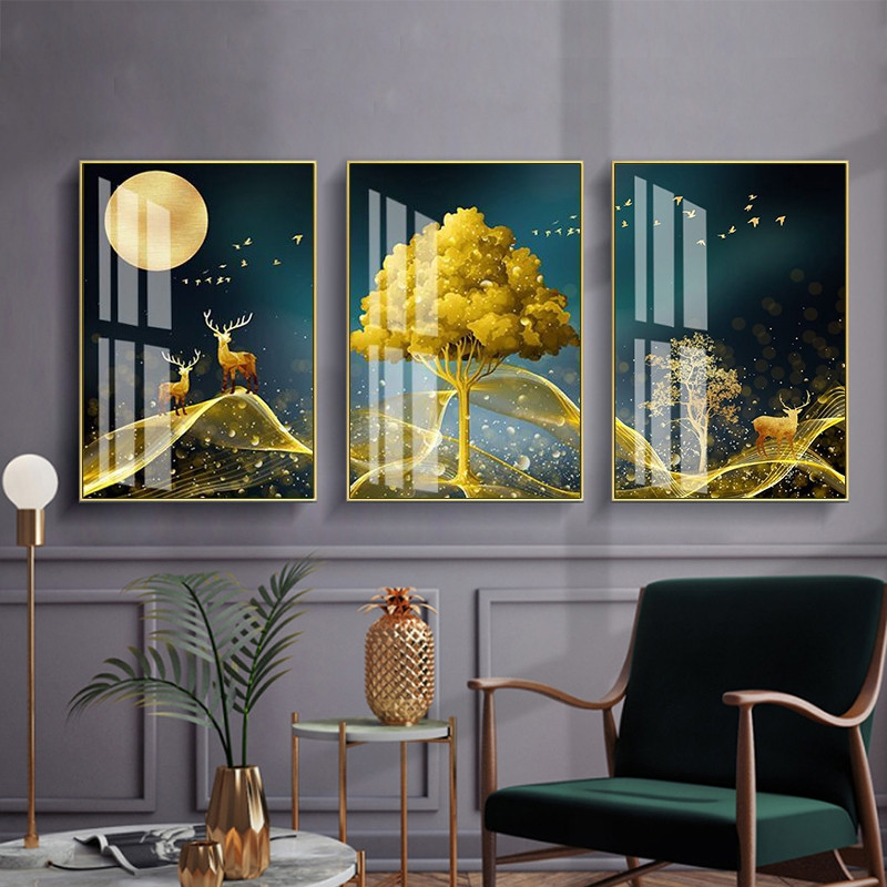 Money Tree Fortune Tree Affordable Wall Art (SET 3PCS MONEY TREE ...