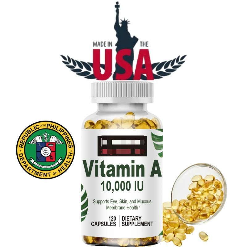 Natural Vitamin A 10,000 IU Softgels - High Potency Eye & Skin Vitamin ...